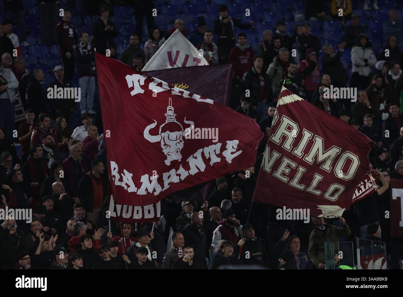Rome, Italy. 31st Mar, 2025. Rome, Italy 31.03.2025 : Torino supporters ...