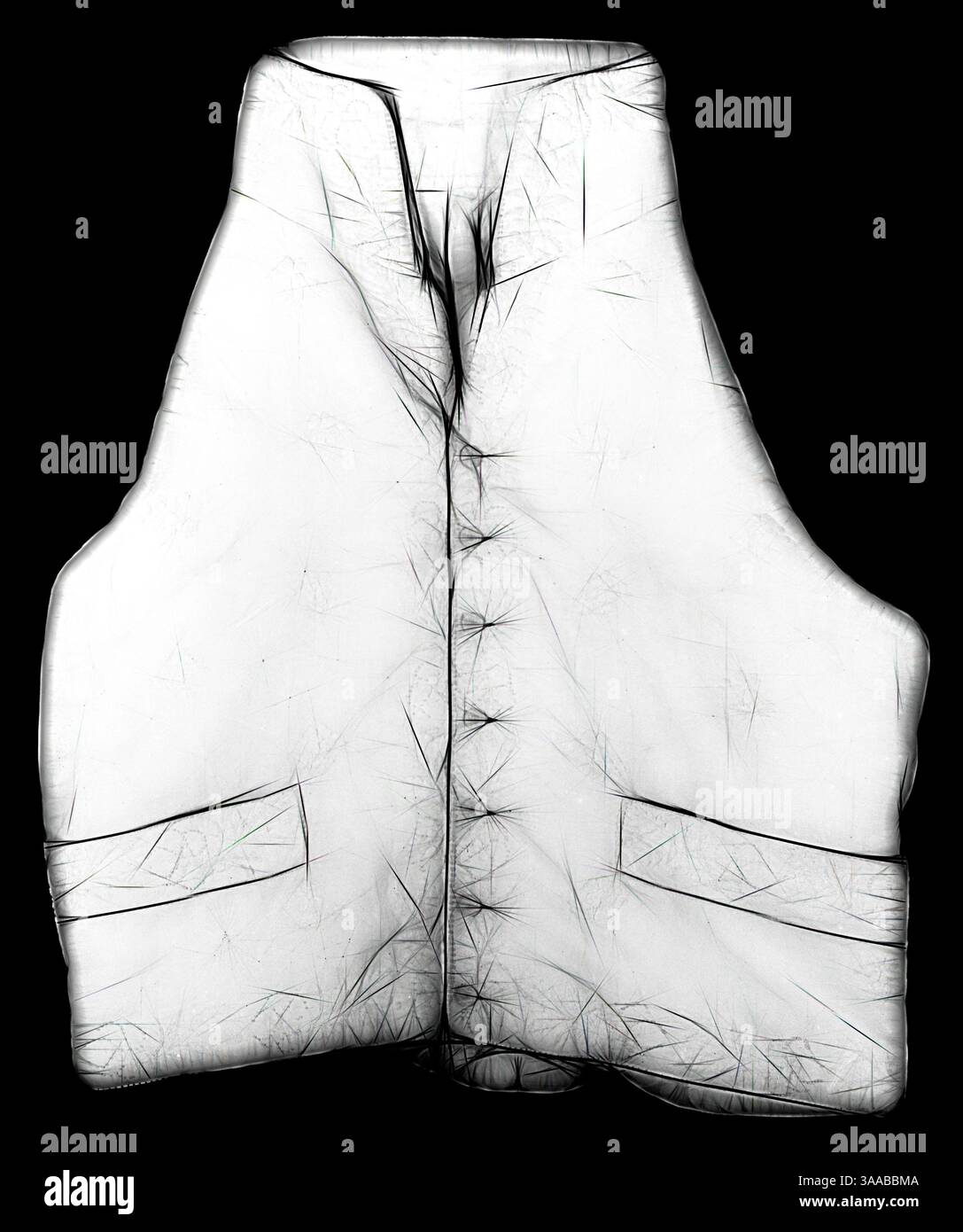 A stylized representation of a vest, showcasing its unique texture and ...