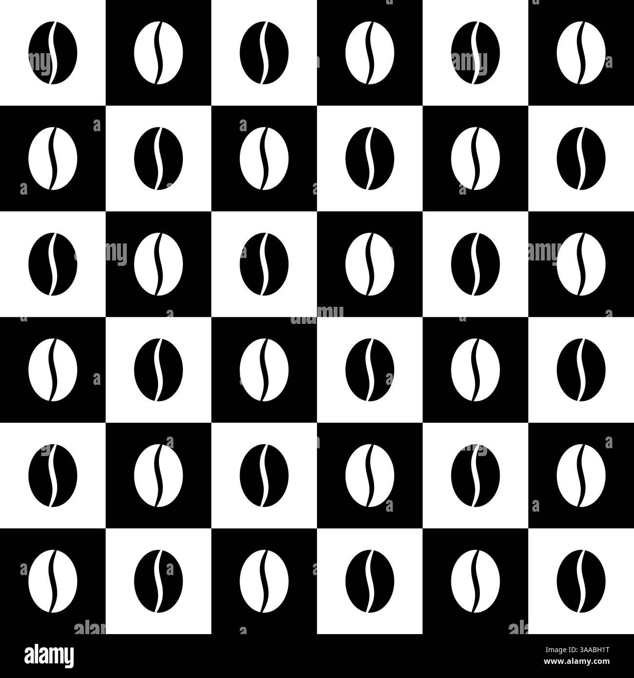 Abstract coffee beans patterns Black and White Stock Photos & Images ...