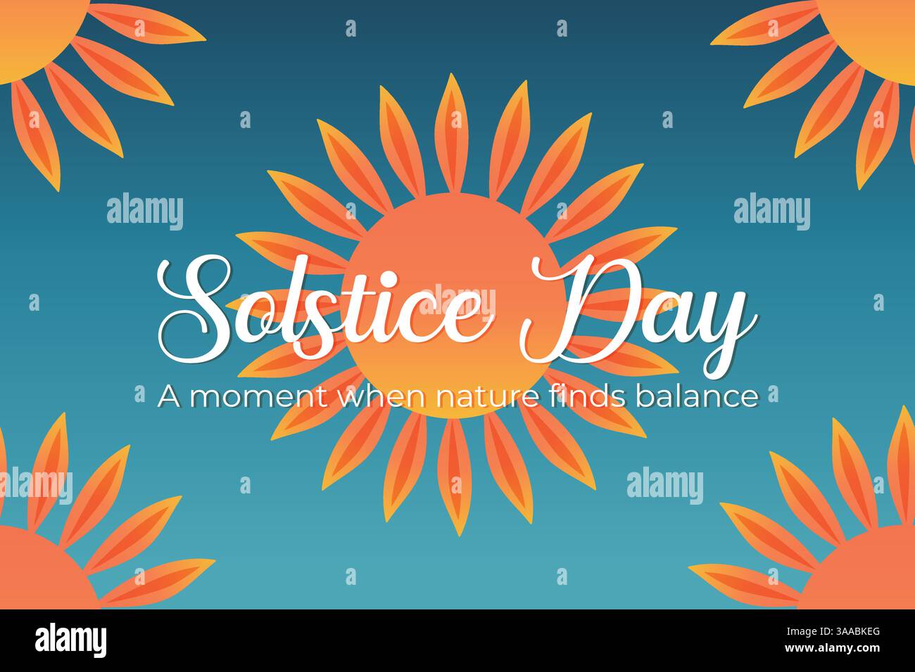 solstice day flat vector illustration Stock Vector Image & Art - Alamy
