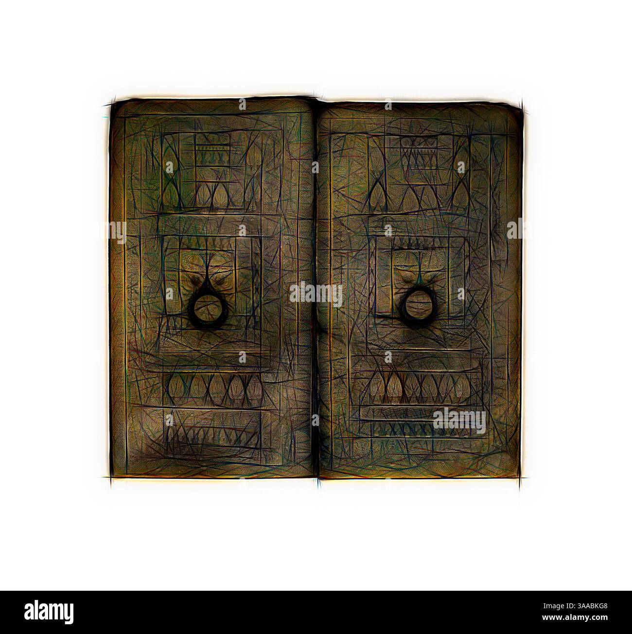 Open book displays geometric patterns hi-res stock photography and ...