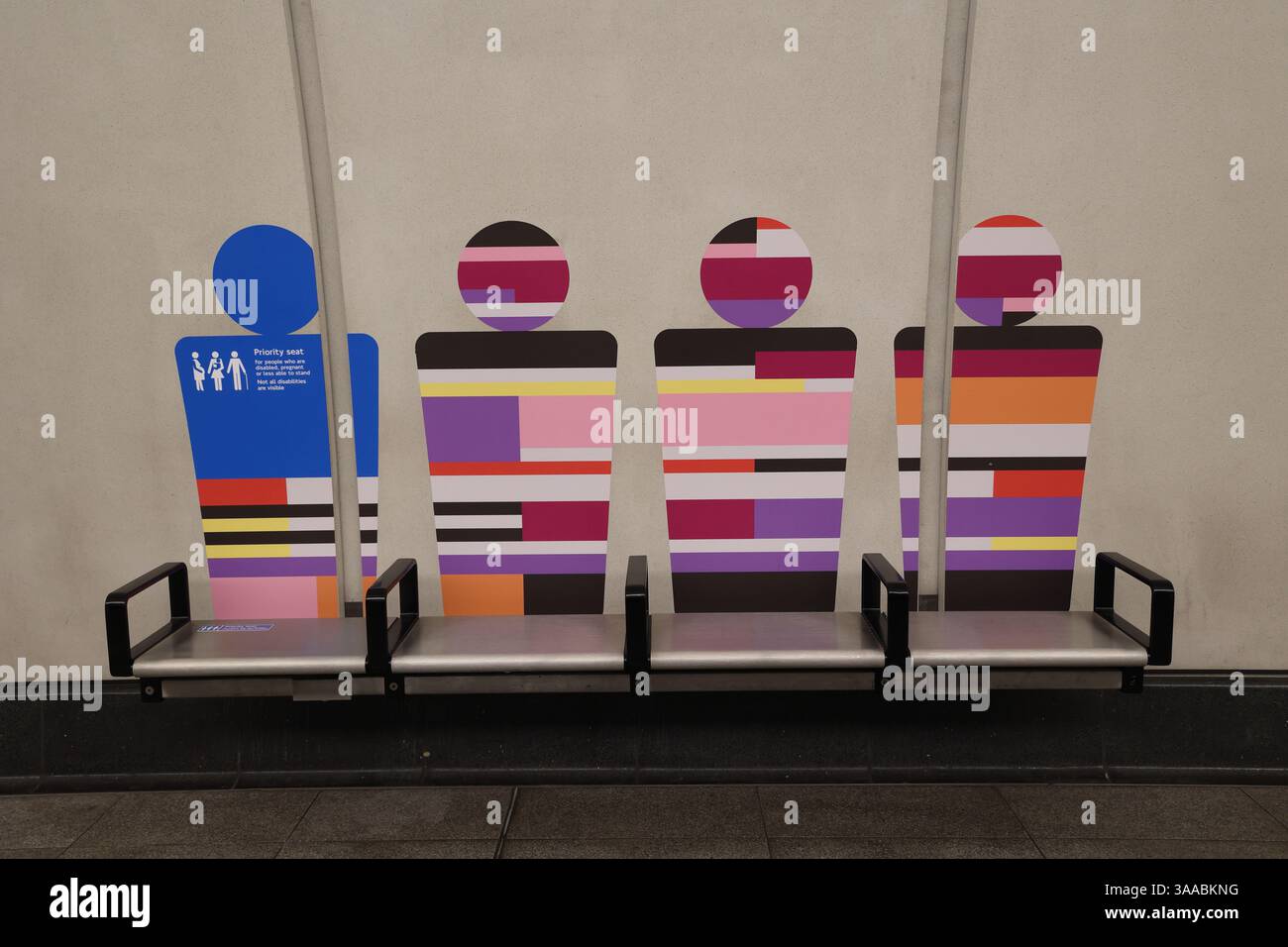 Ghost mark cover up decals on the London Underground, replacing marks ...