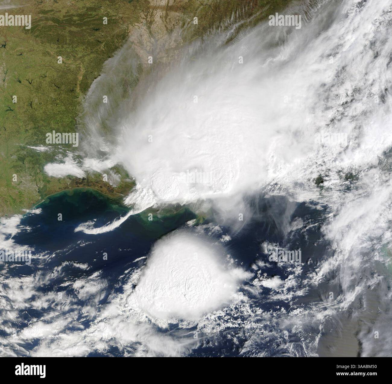 Aerial of storms over the Gulf coast states Stock Photo - Alamy