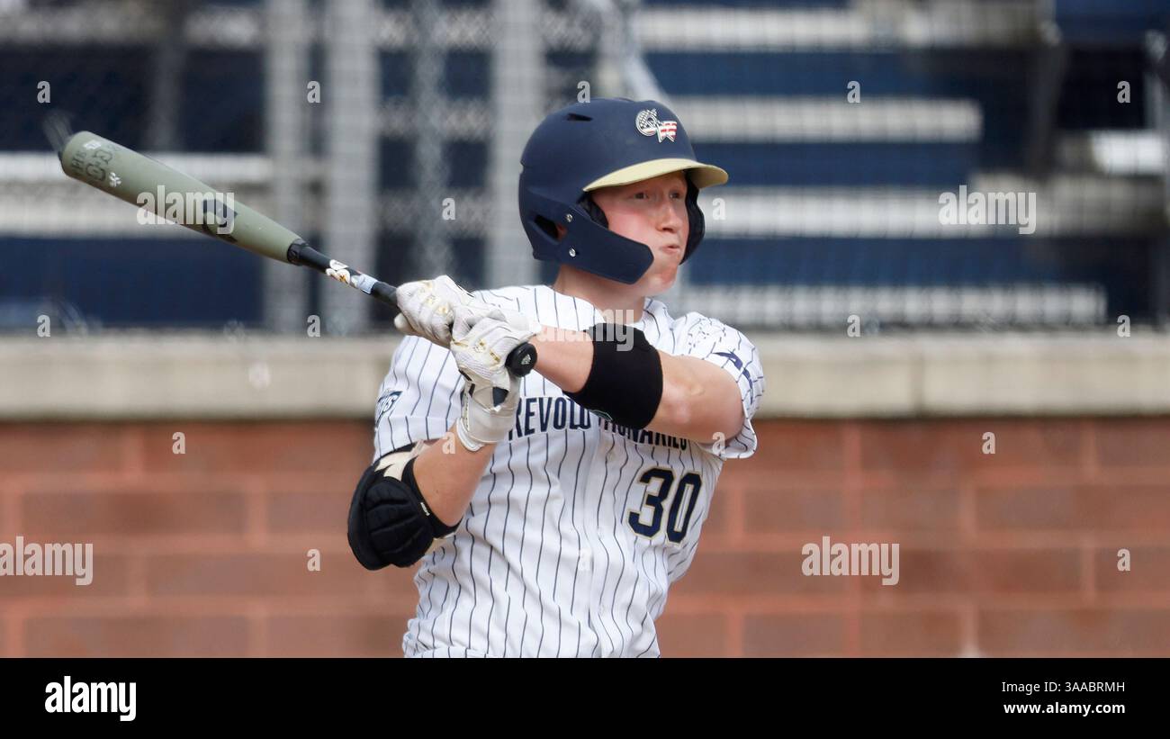 George Washington catcher Robbie Lavey (30) during an NCAA baseball ...