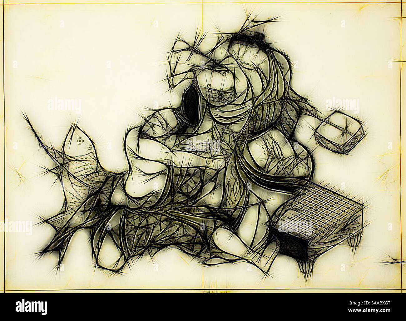 Tangled arrangement of shapes hi-res stock photography and images - Alamy