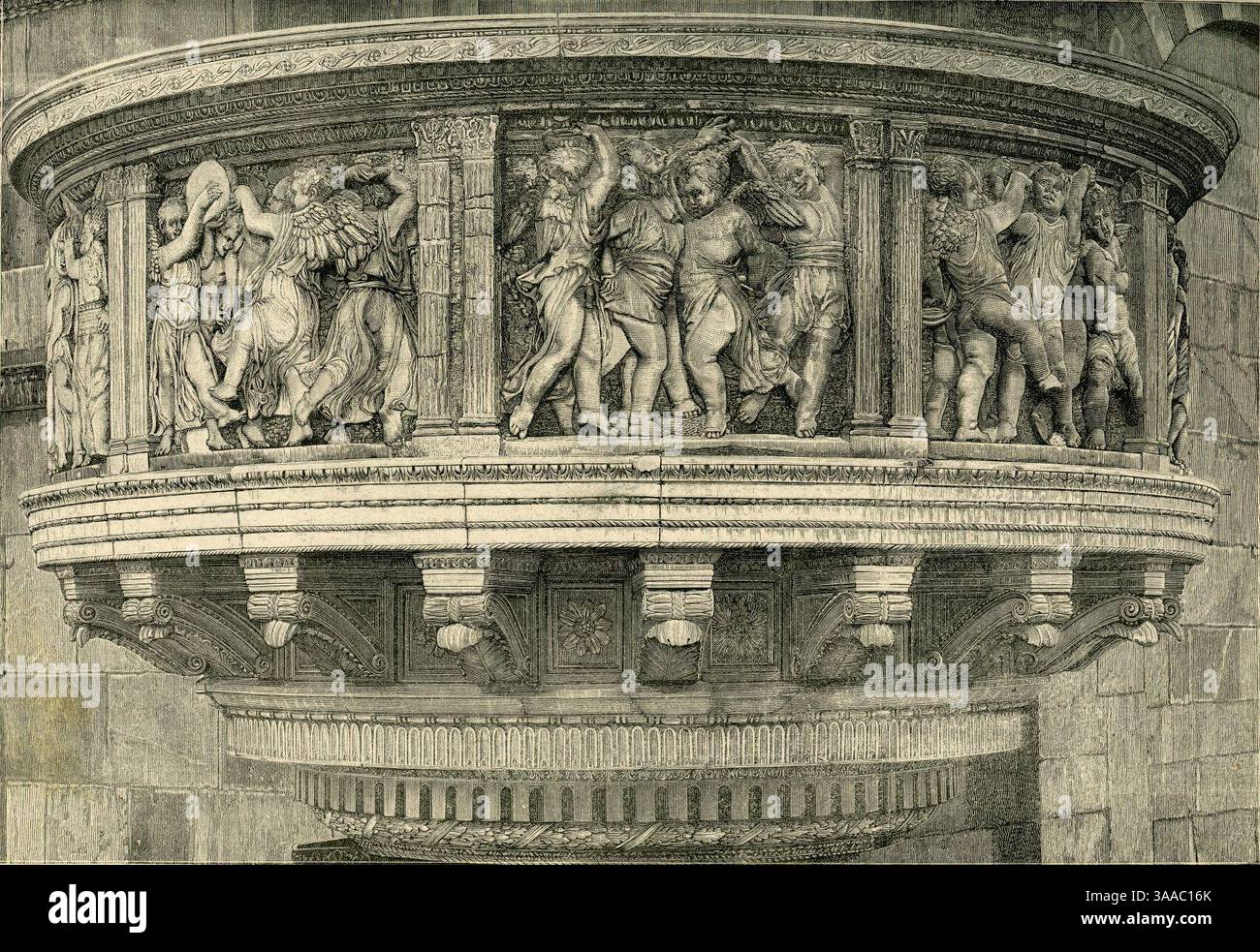Il pulpito esterno della cattedrale di Prato Stock Photo - Alamy
