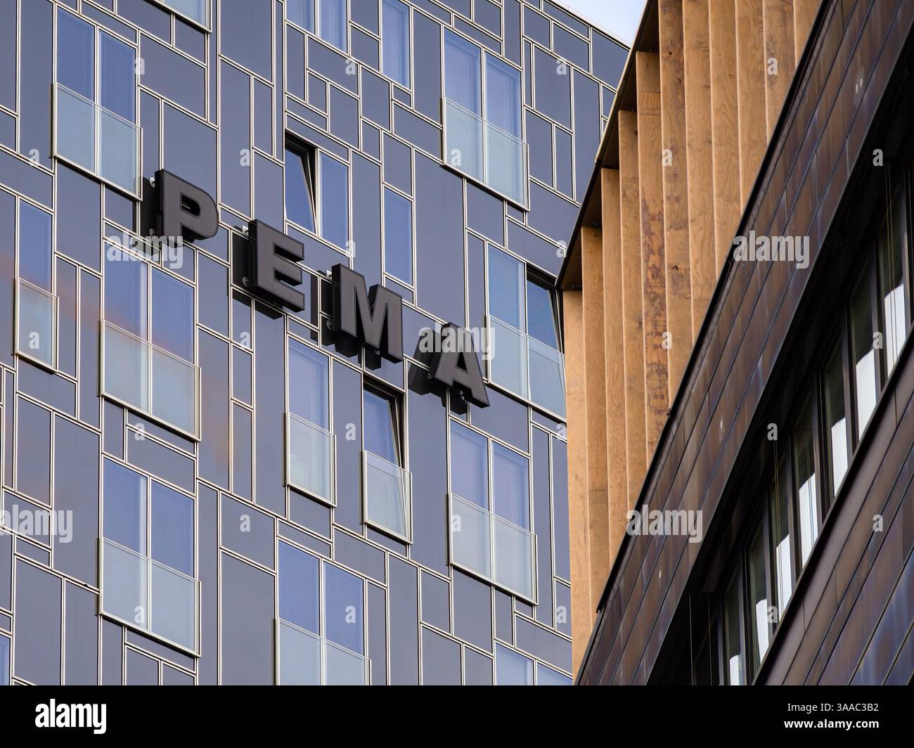 Innsbruck, Austria - March 21, 2025: Pema Building is a multi-purpose ...