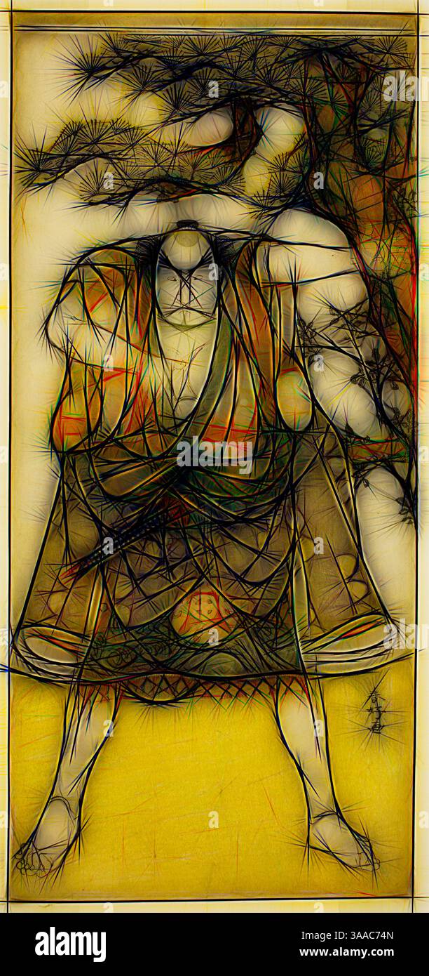 A powerful sumo wrestler stands in a dynamic pose, showcasing strength ...