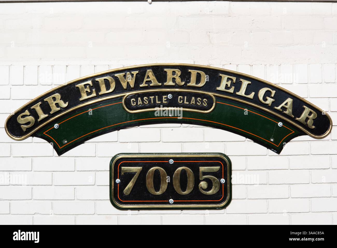 Sir Edward Elgar locomotive nameplate at The National Railways Museum ...