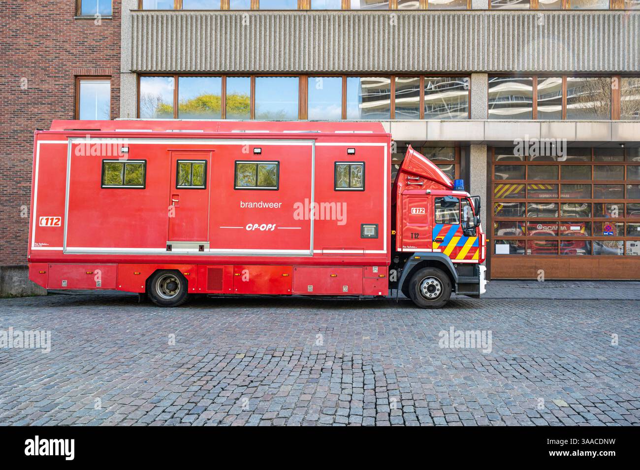National strike actions at the firefighters headquarters, Avenue des hÃ ...