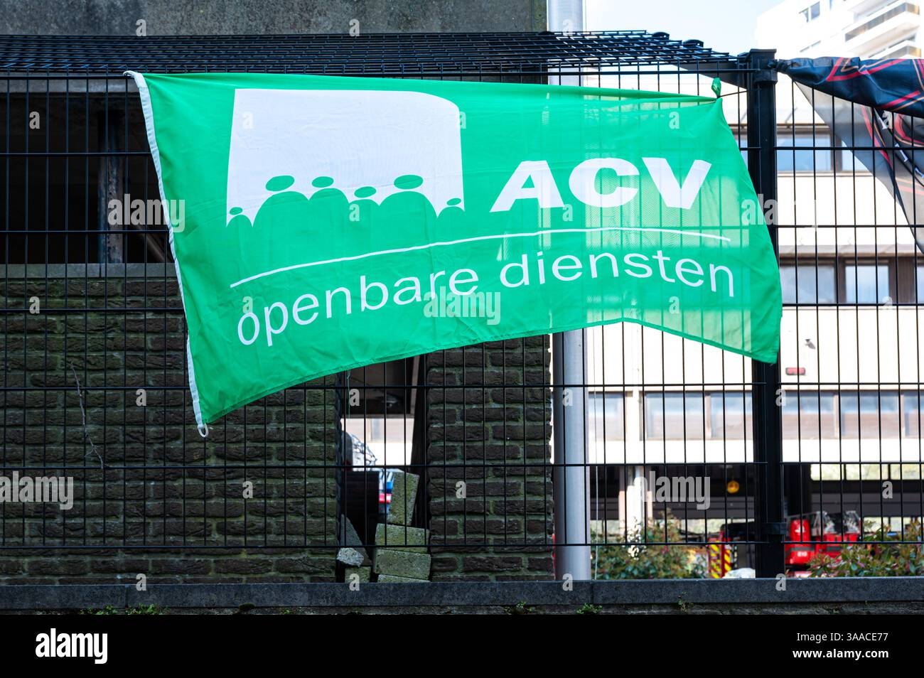 National strike actions at the firefighters headquarters, Avenue des hÃ ...