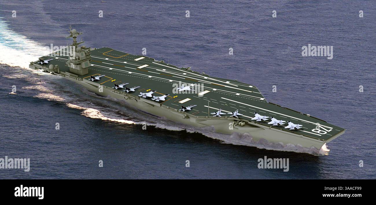 Illustration - USS John F. Kennedy (CVN-79) - 2005 Stock Photo - Alamy