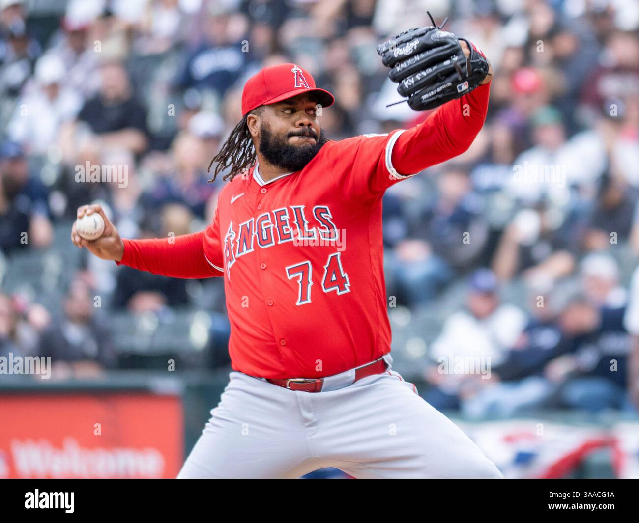 CHICAGO, IL - MARCH 29: Los Angeles Angels pitcher Kenley Jansen (74 ...