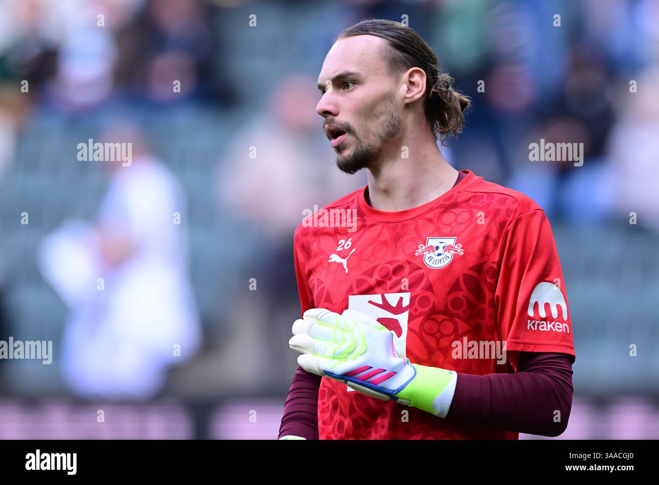 MONCHENGLADBACH - RB Leipzig goalkeeper Maarten Vandevoordt during the ...