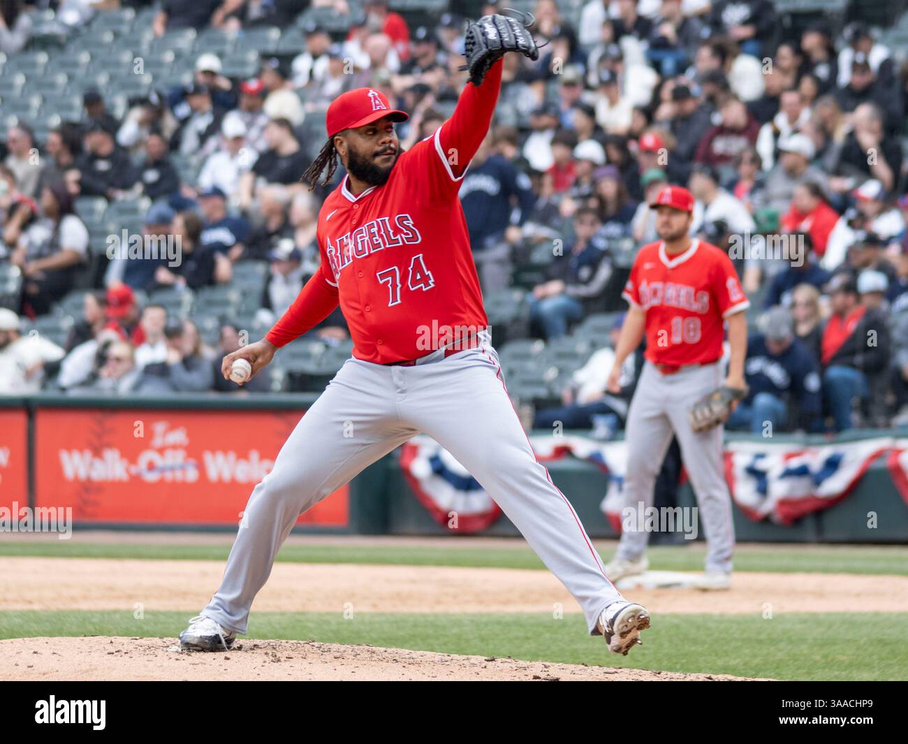 CHICAGO, IL - MARCH 29: Los Angeles Angels pitcher Kenley Jansen (74 ...