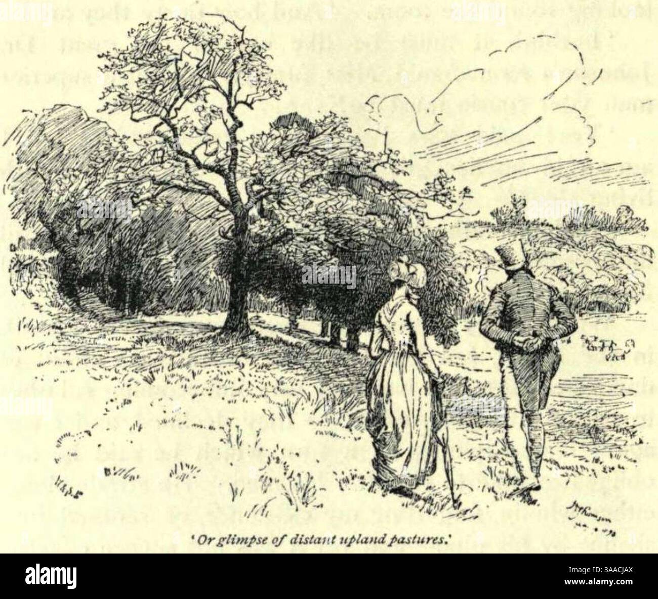 Illustration by Hugh Thomson (1860-1920) of the 1891 reissue of ...