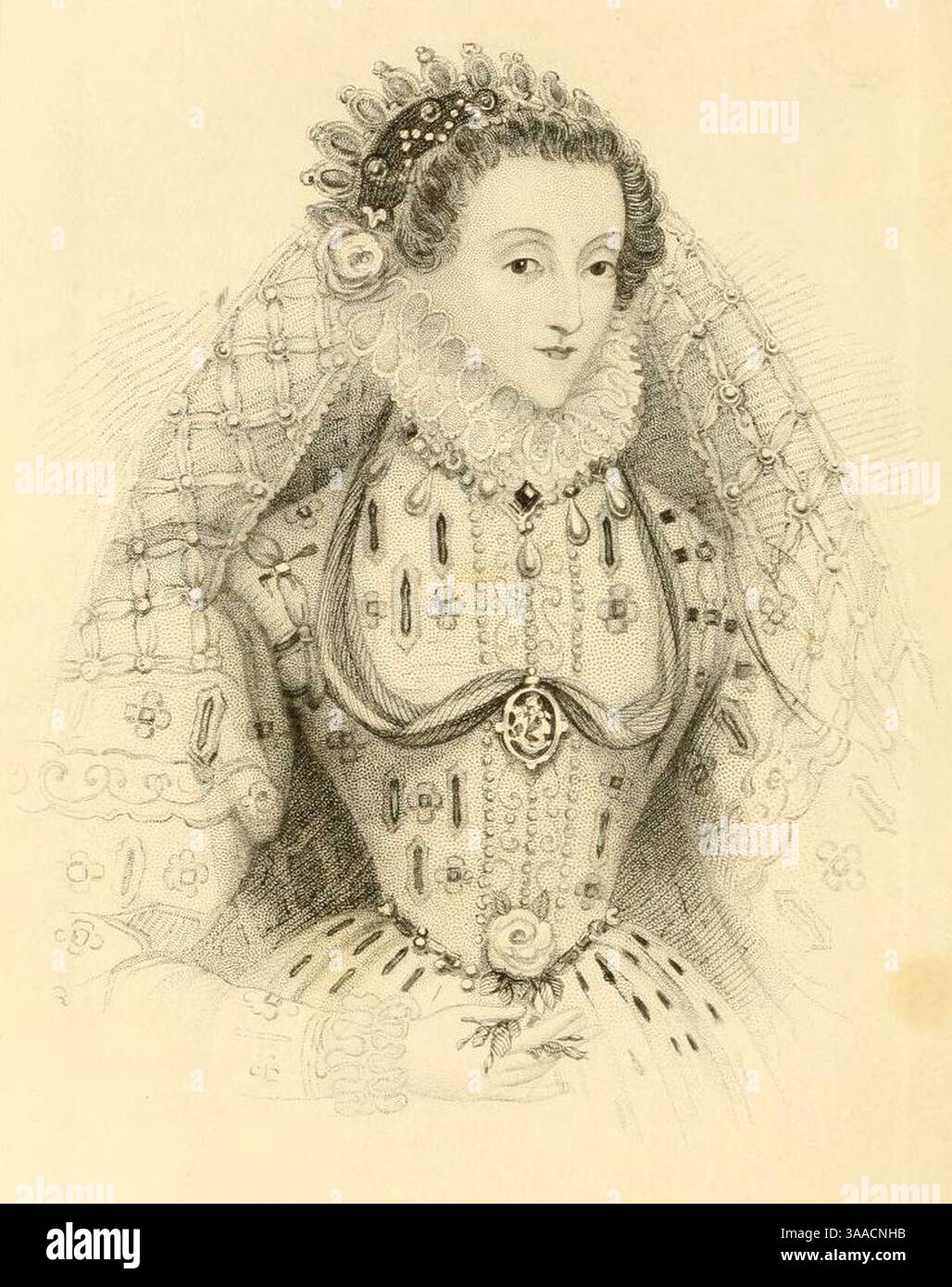 Illustration of Elizabeth I Stock Photo - Alamy