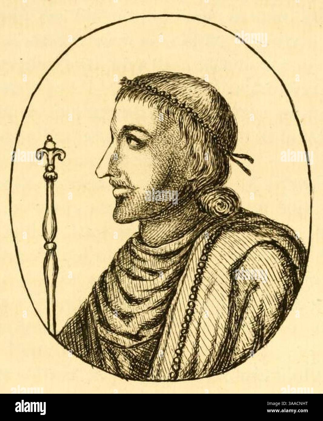 Illustration of Canute the Great Stock Photo - Alamy