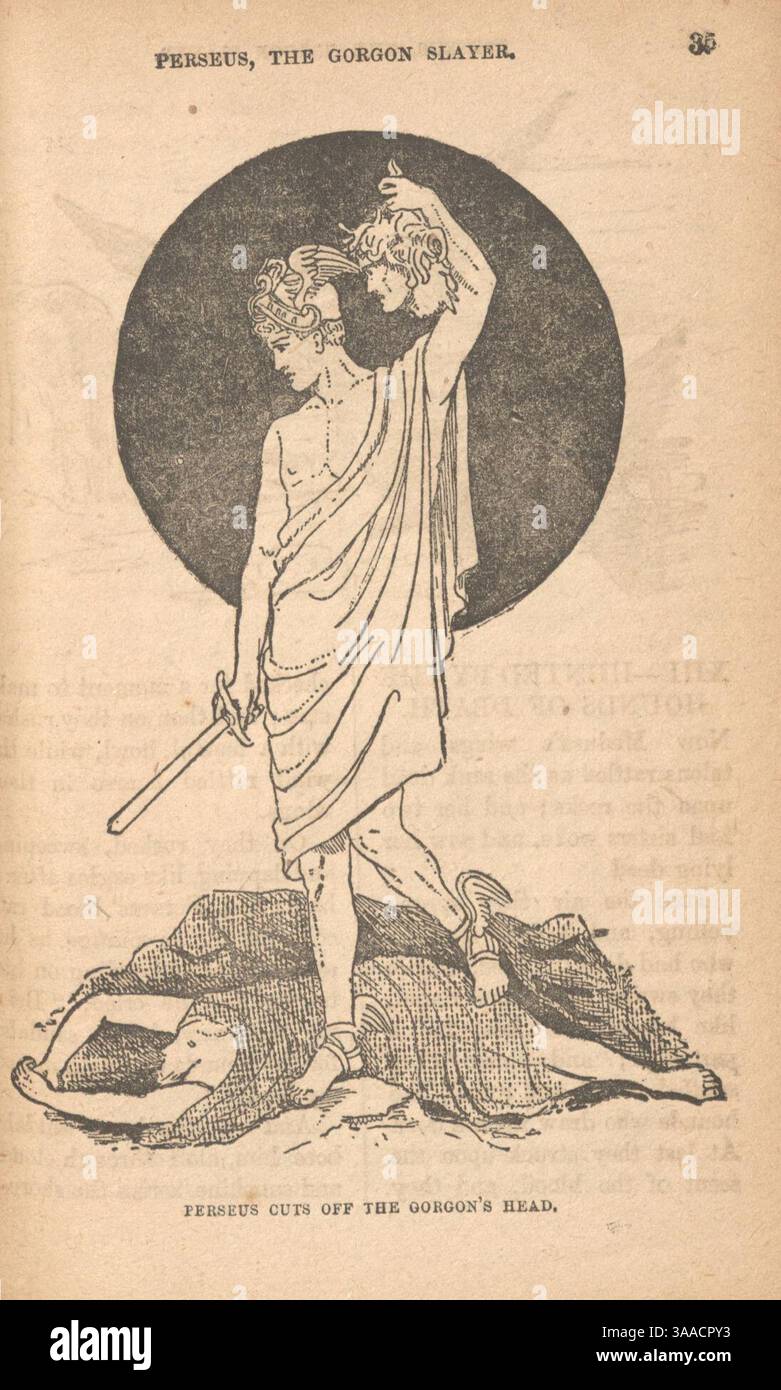 Illustration Perseus with the Gorgon's Head Stock Photo - Alamy