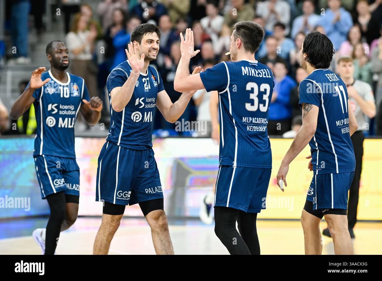 Heidelberg, Germany. 31st Mar, 2025. Basketball: Bundesliga, MLP ...