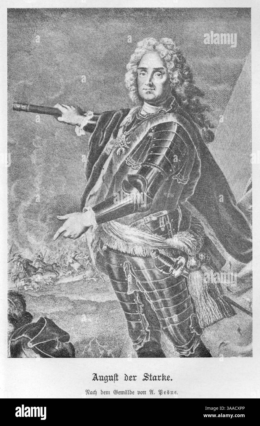 Illustrierte Geschichte d. sächs. Lande Bd. II Abt. 1 - 400 - 401 - August der Starke Stock ...