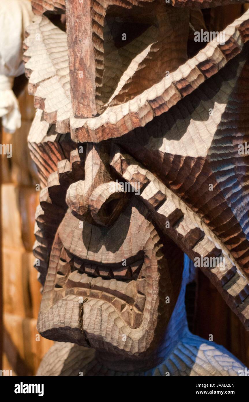 Jan 4, 2015 - Hawaii, U.S. - Polynesian masks in Polynesian Cultural ...