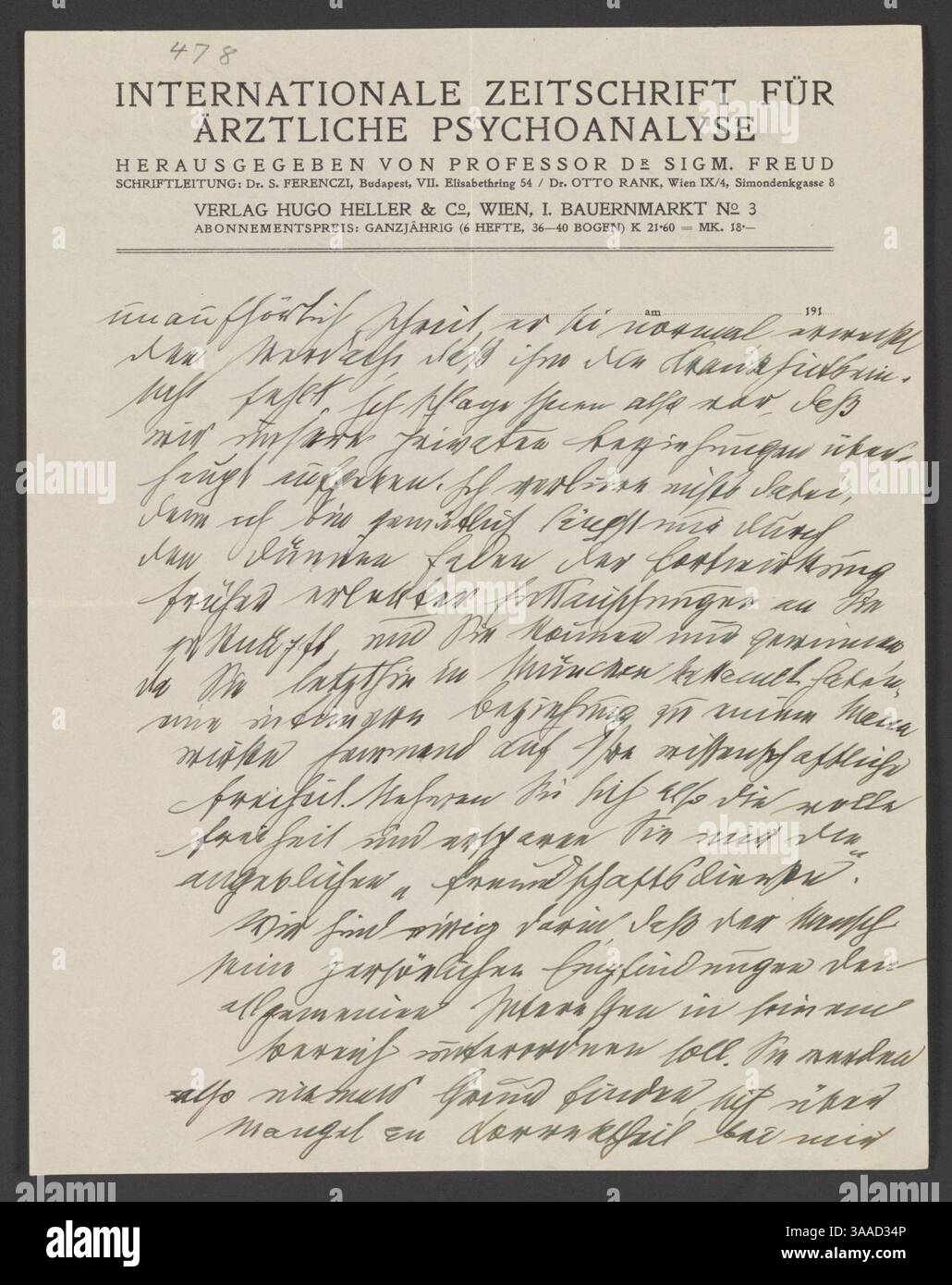Image 4 of Sigmund Freud Papers- General Correspondence, 1871-1996 ...