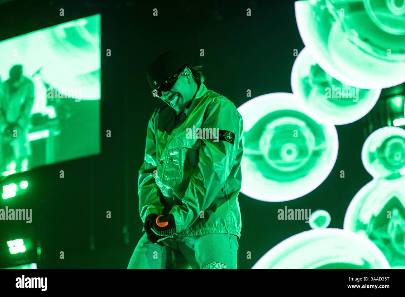 London, England. 31st March 2025. Colombian rapper Feid performs at ...