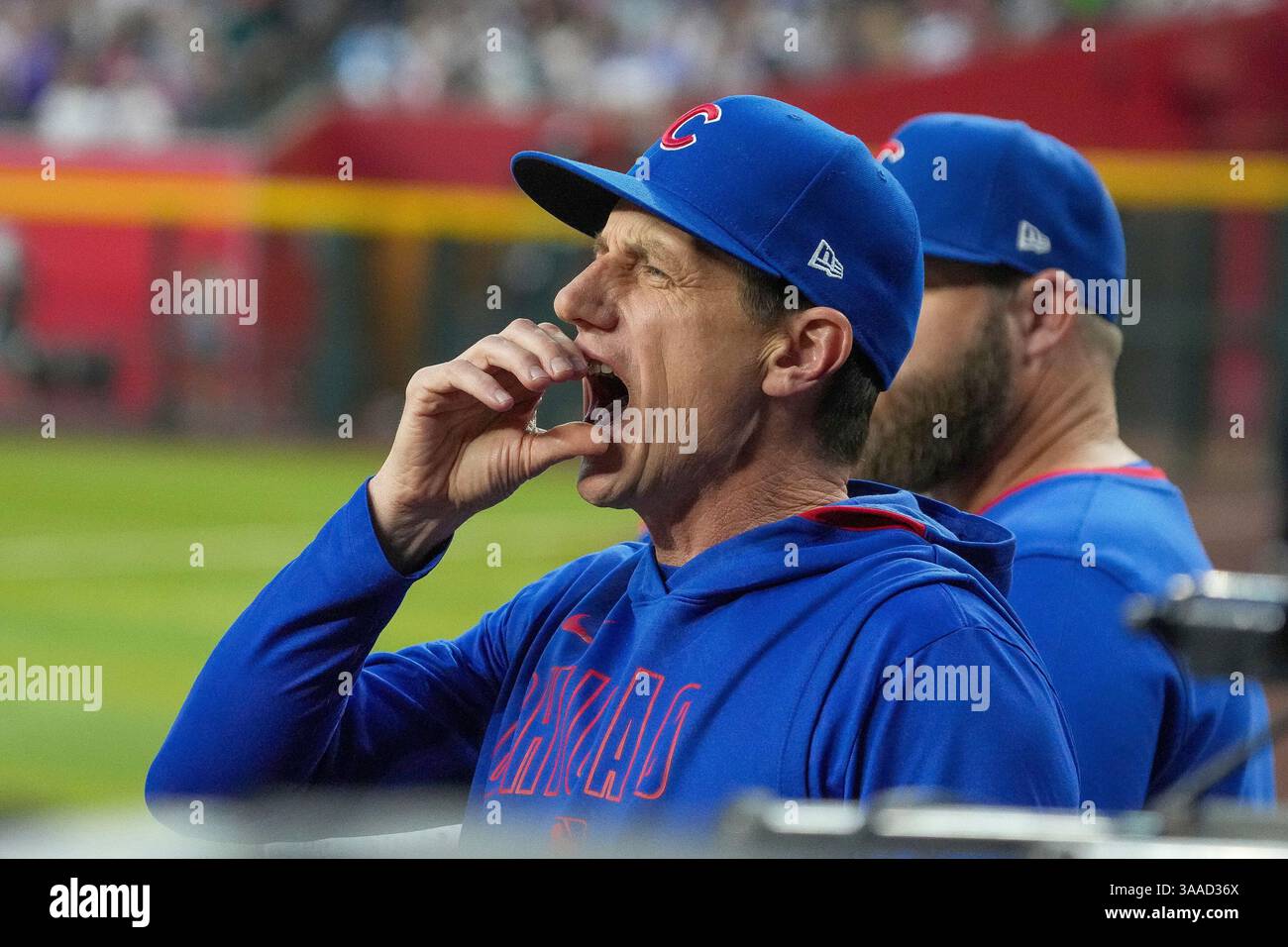 Chicago Cubs manager Craig Counsell during a baseball game against the ...
