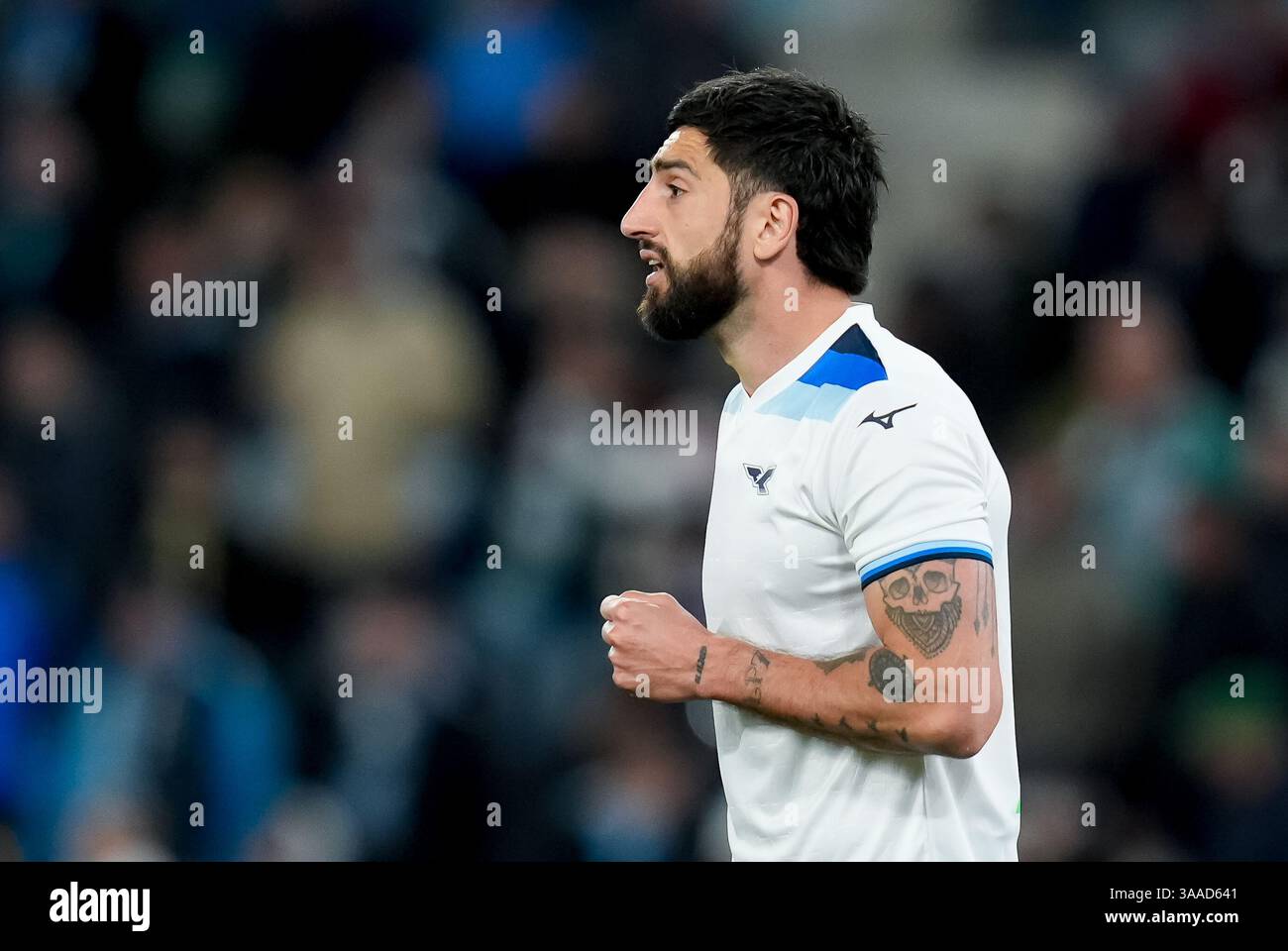 Samuel Gigot of SS Lazio looks on during the Serie A Enilive match ...