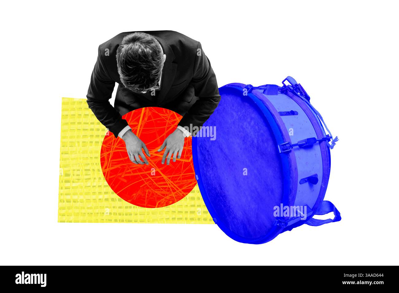 Creative artwork template sketch image 3D collage of nightclub weekend ...