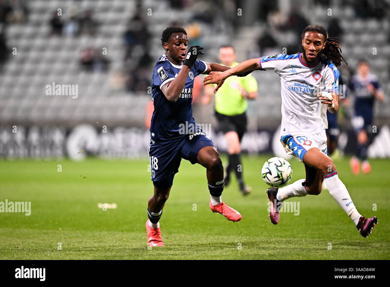 18 Omar SISSOKO (pfc) during Ligue 2 BKT match between Paris FC and Caen at Stade Charlety on ...