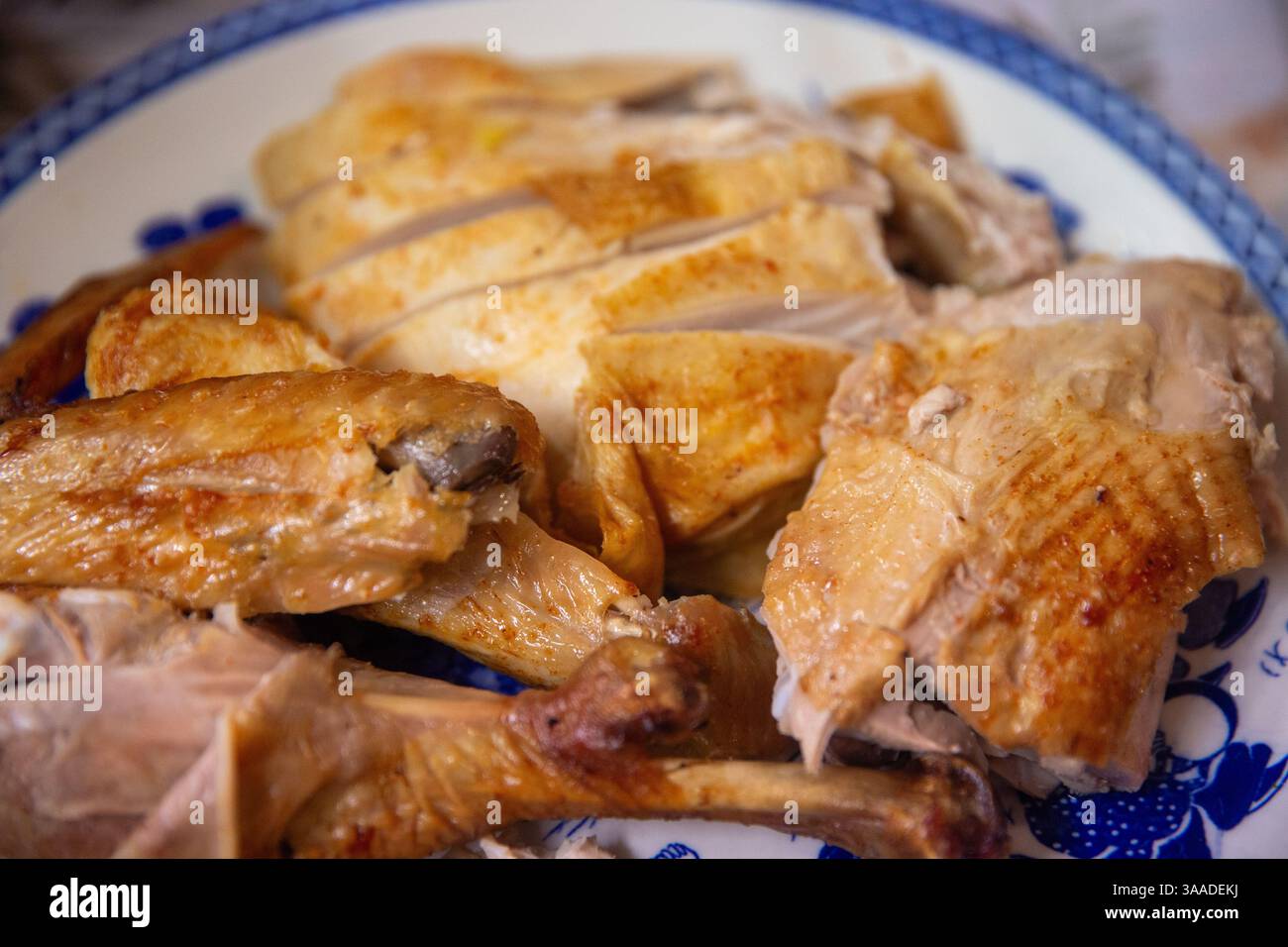 Roasted Chicken Portioned ready to serve Stock Photo - Alamy