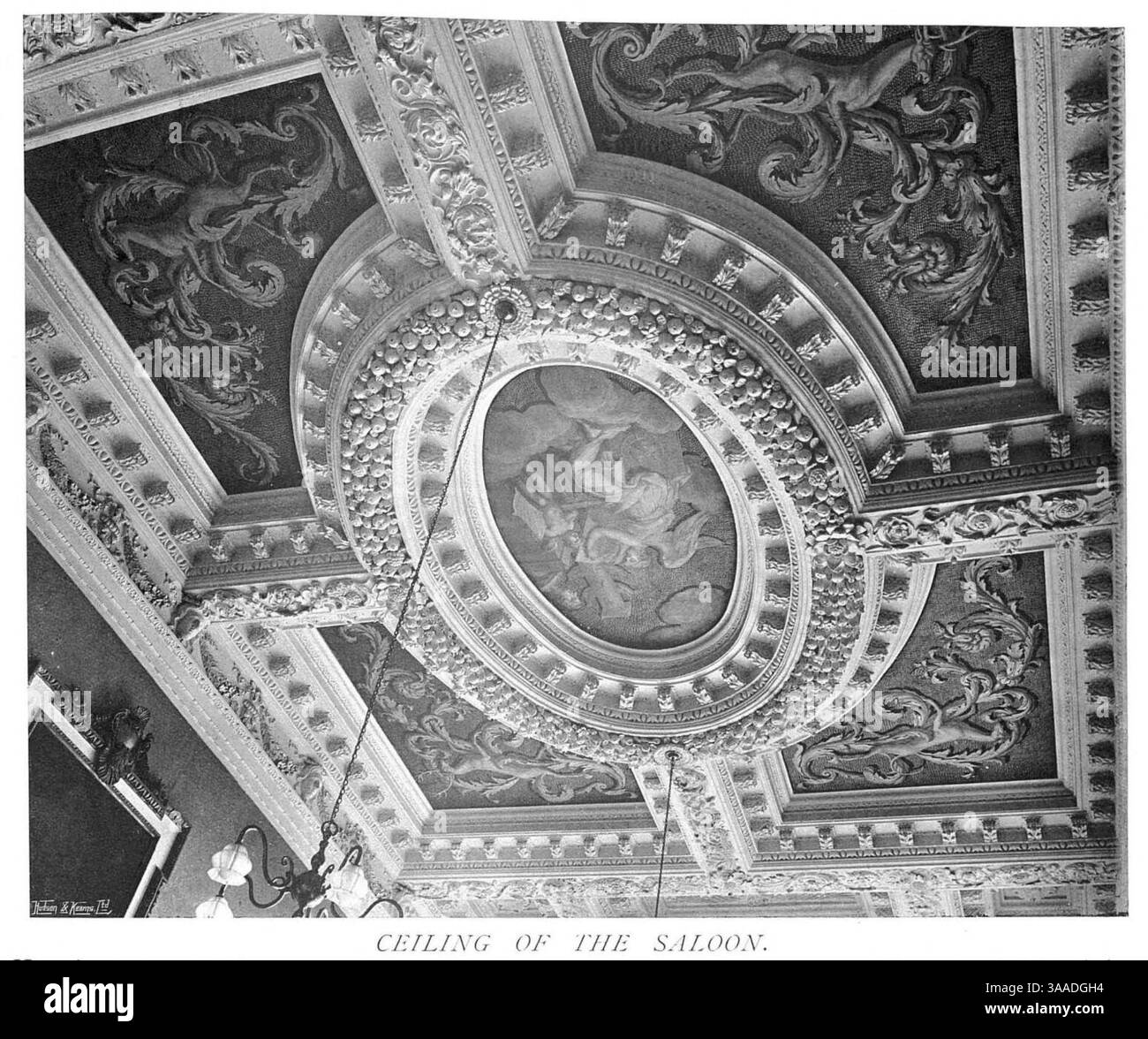 In English Homes Vol 3 Rainham Hall Norfolk ceiling of the saloon ...