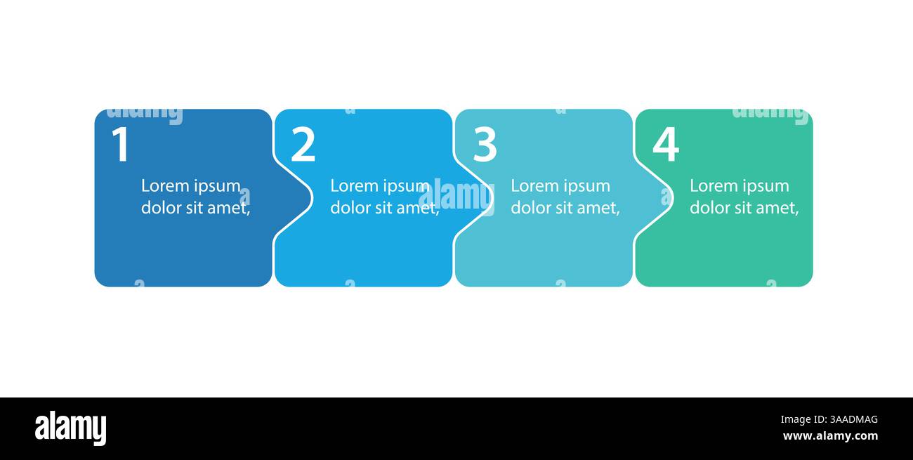 Infographics step blocks as puzzle jigsaw pieces. Infographics ...