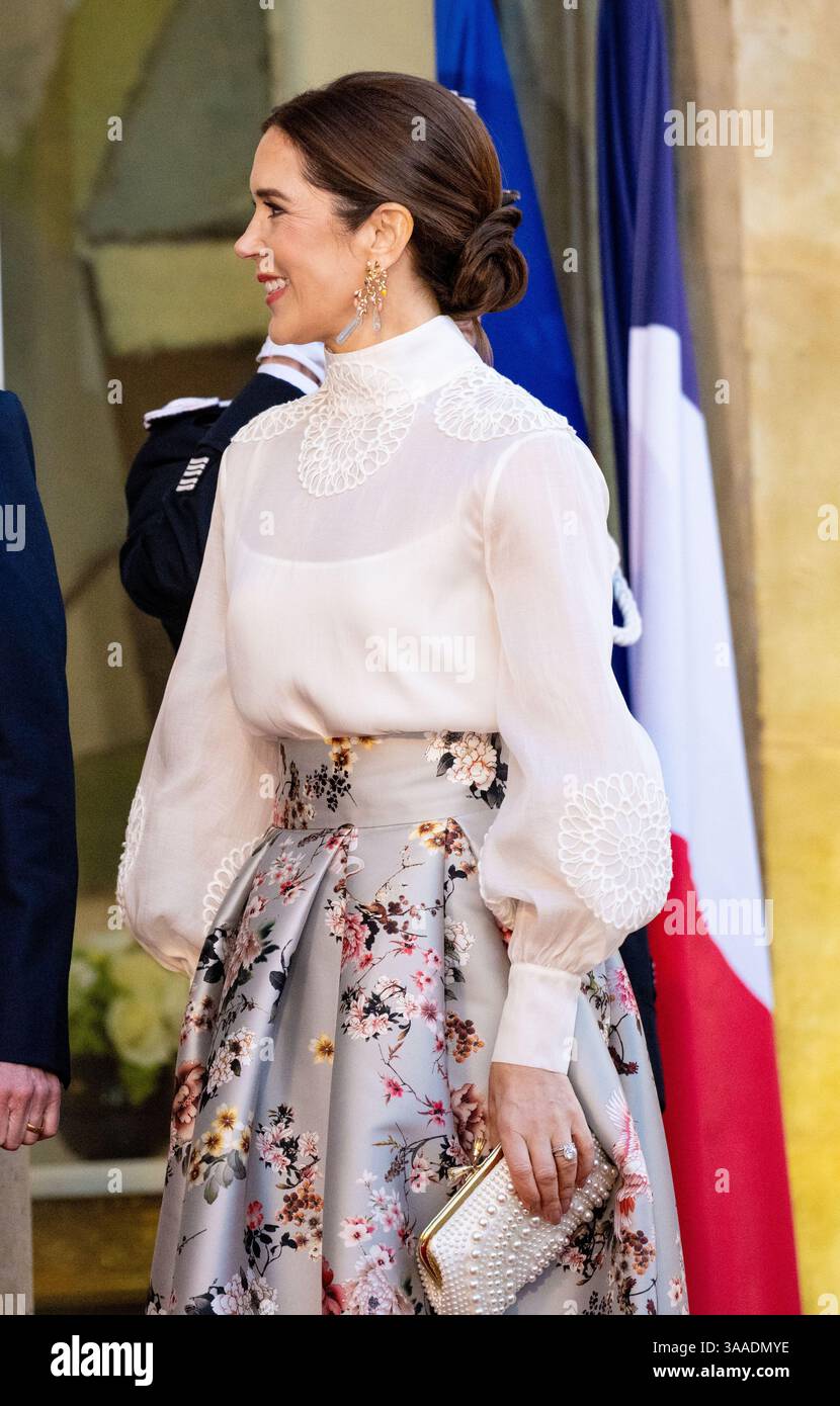 Paris, France. 31st Mar, 2025. Queen Mary during the state banquet at ...