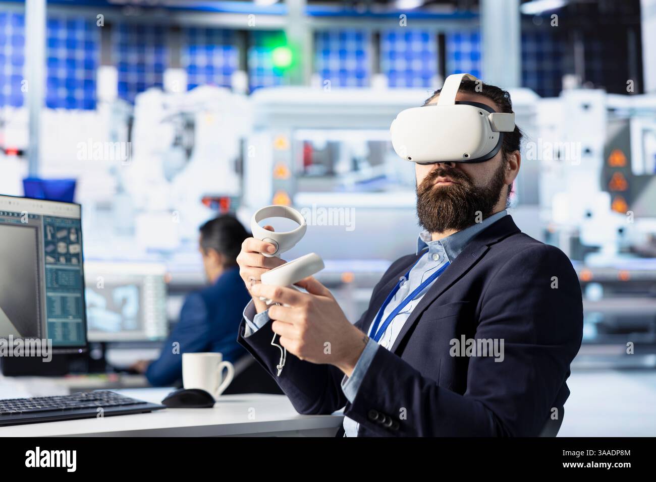 Photovoltaics factory worker monitors hi-res stock photography and images - Alamy