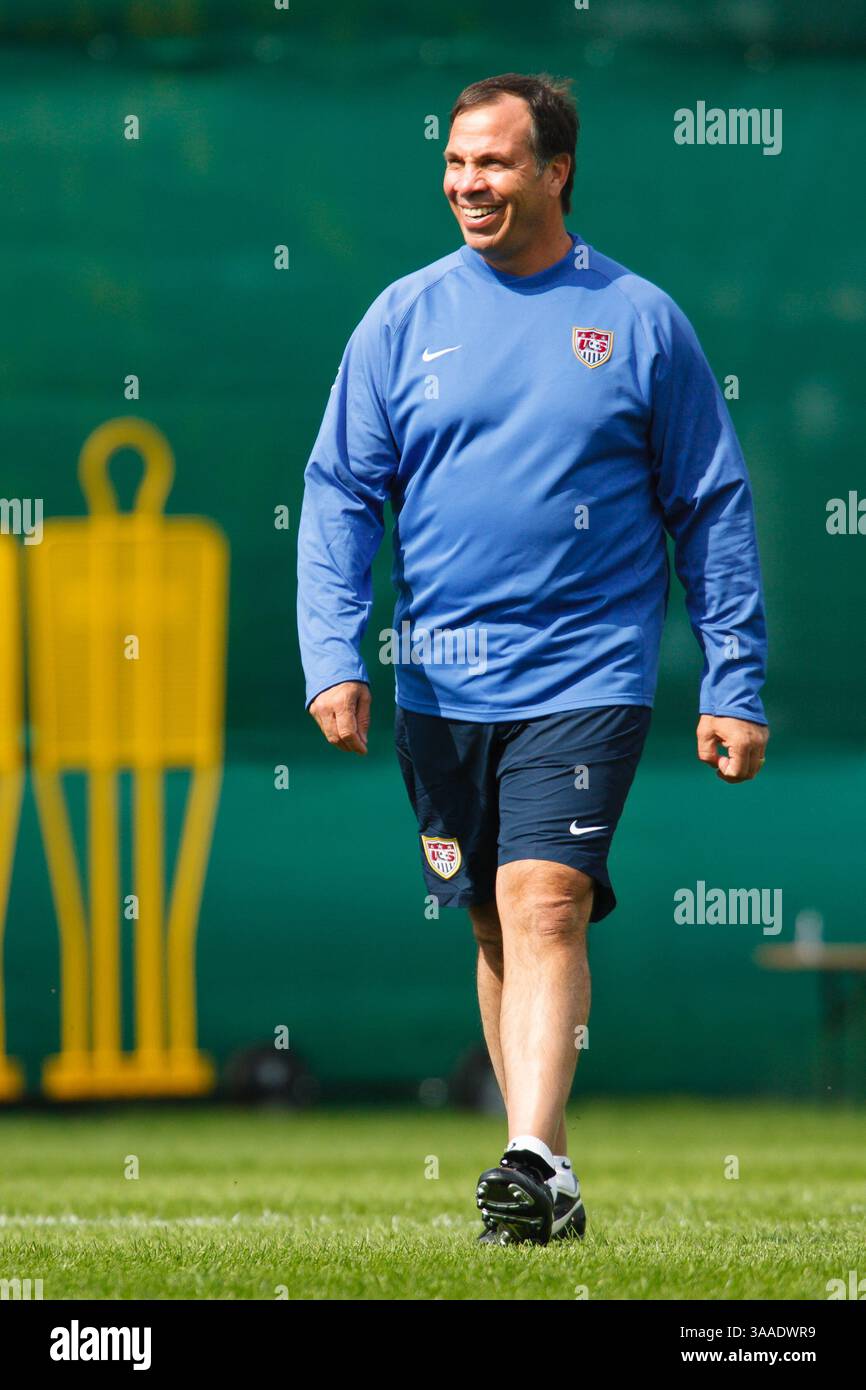 US Men's National Team Head Coach Bruce Arena oversees his team's first ...