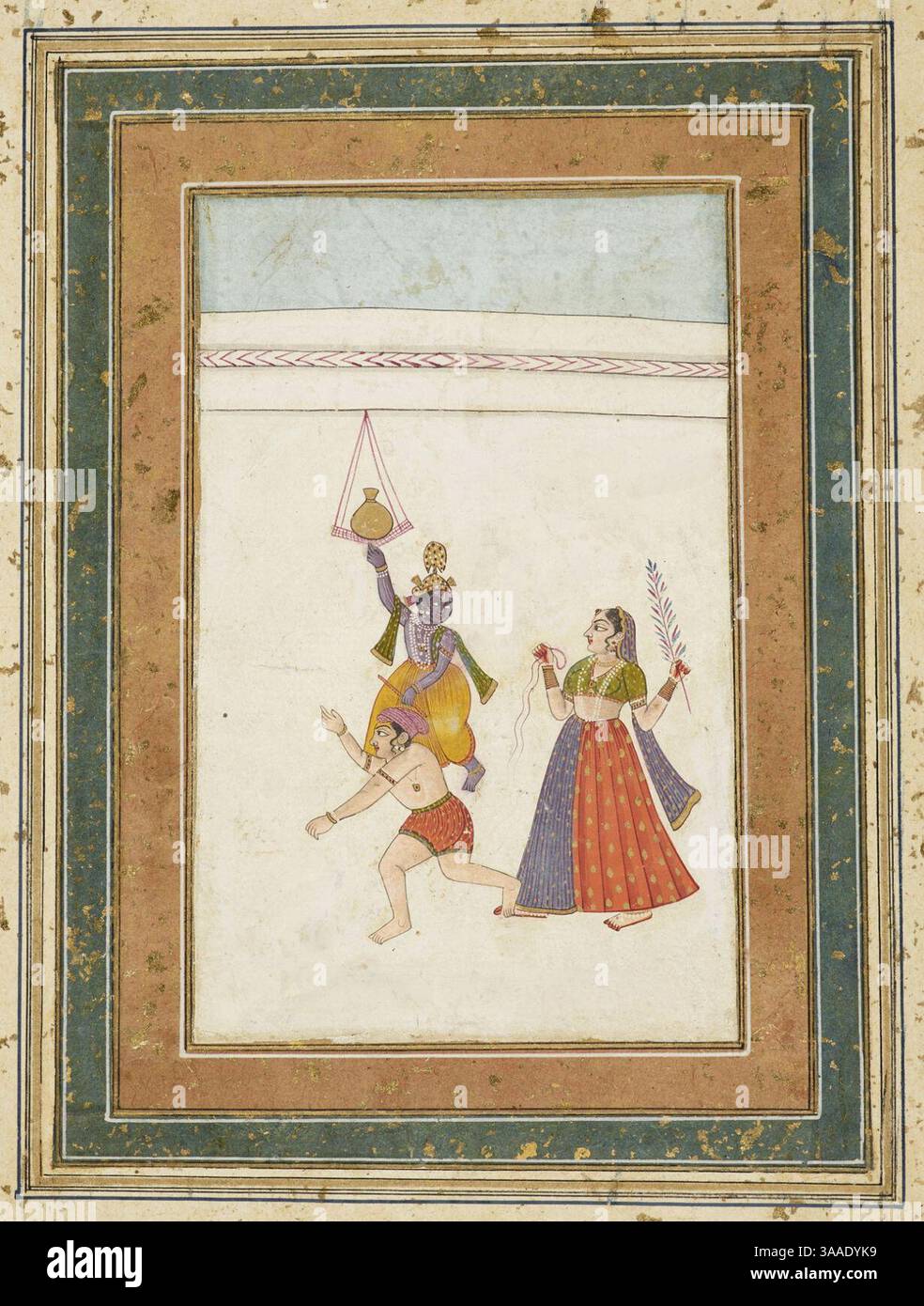 Indian School, late 18th century - Krishna as makhan chor (the butter ...