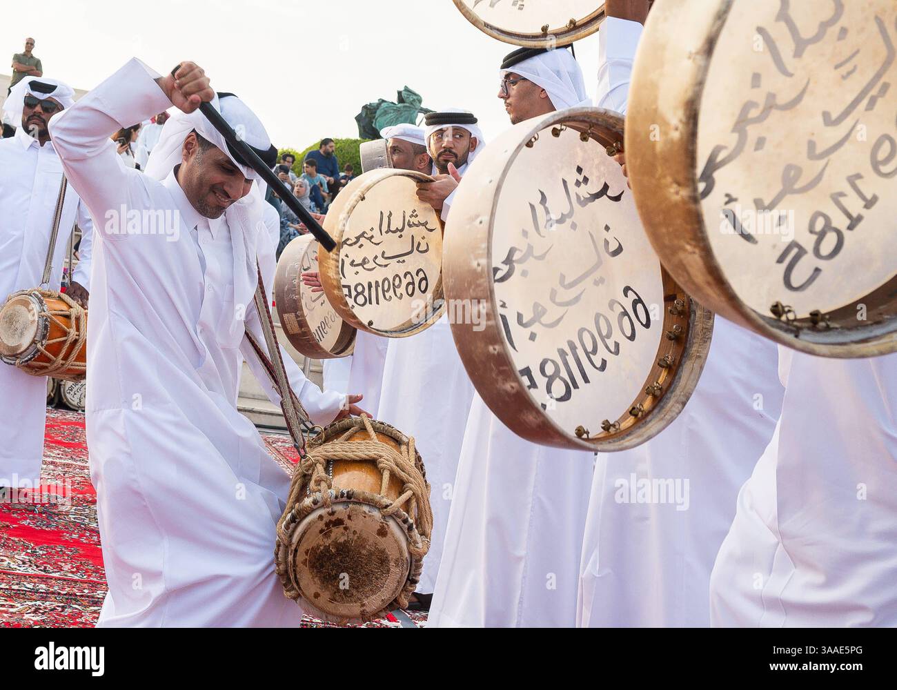 Qatar Eid al-Fitr 2025 Celebration A Qatari traditional band is ...