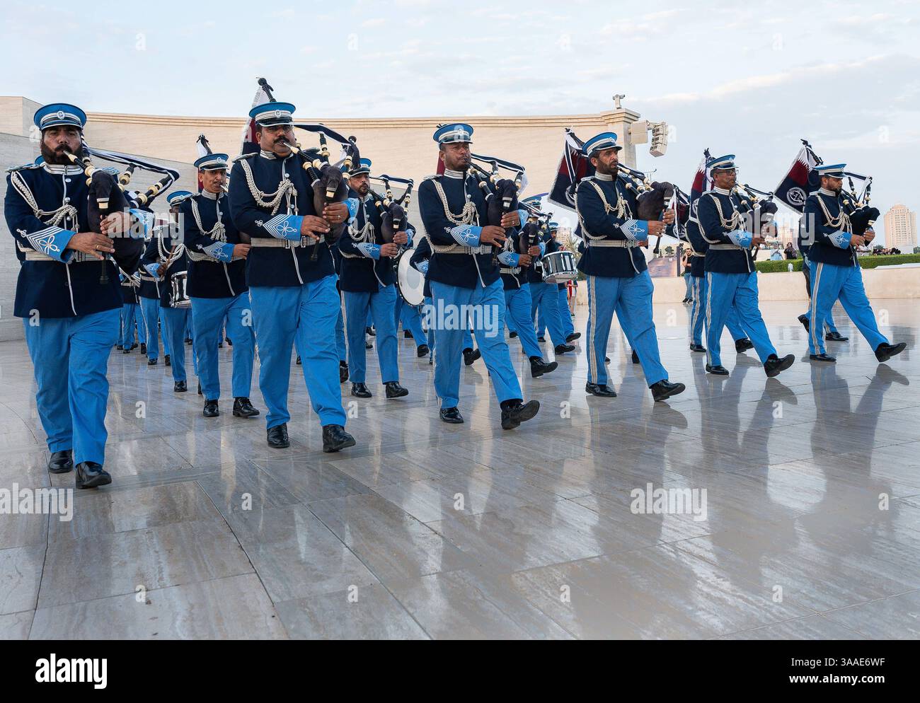 Qatar Eid al-Fitr 2025 Celebration Members of the Qatari police band ...