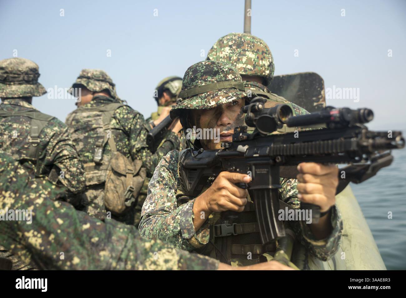 Oct. 8, 2015 - Ternate, Cavite, Philippines - A Philippine Marine ...