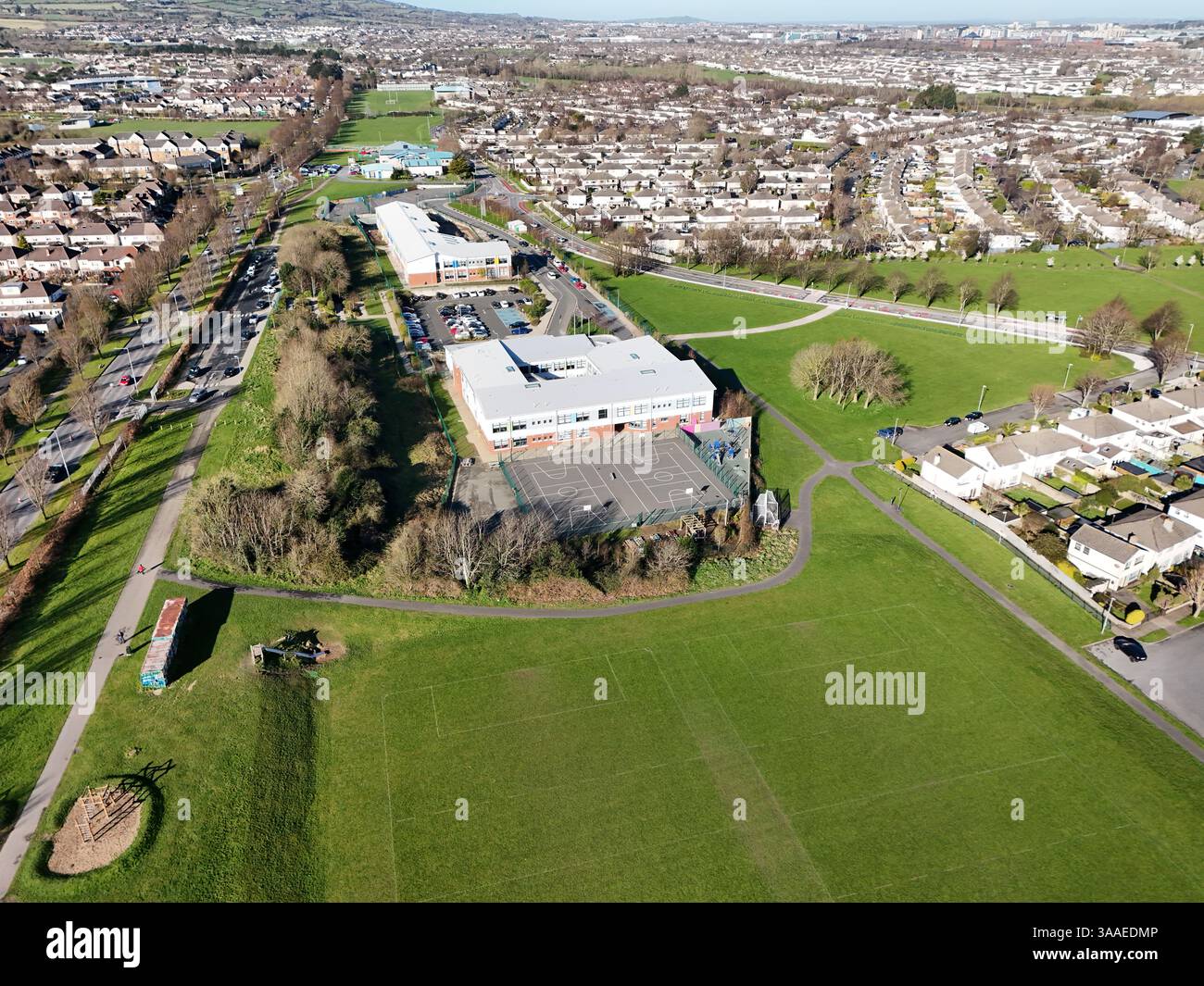 Dublin, Ireland - 24th March 2025 - Aerial image of Educate Together ...