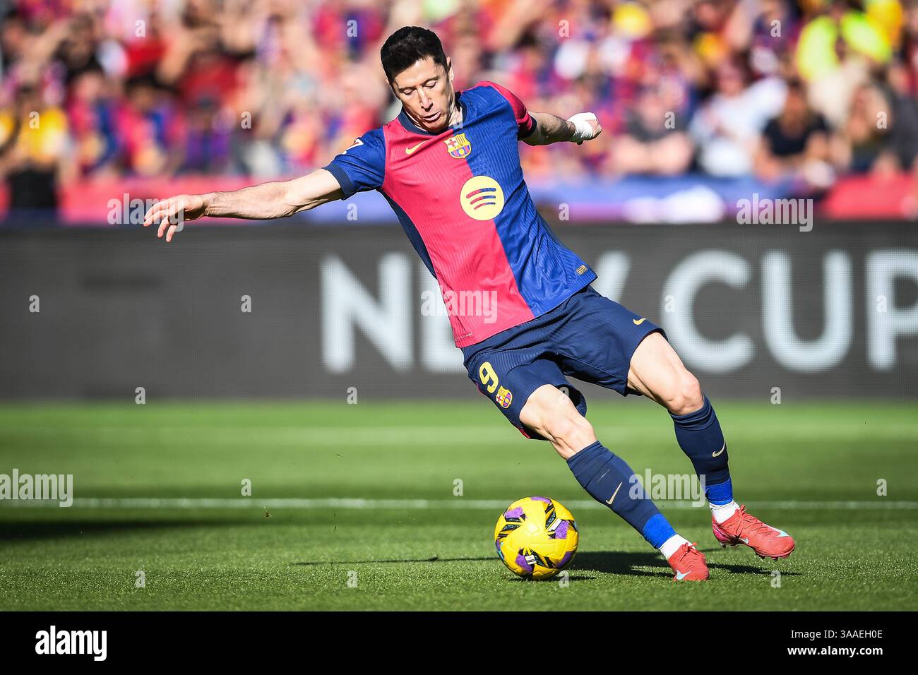 Robert LEWANDOWSKI of Barcelona during the Spanish championship La Liga football match between ...