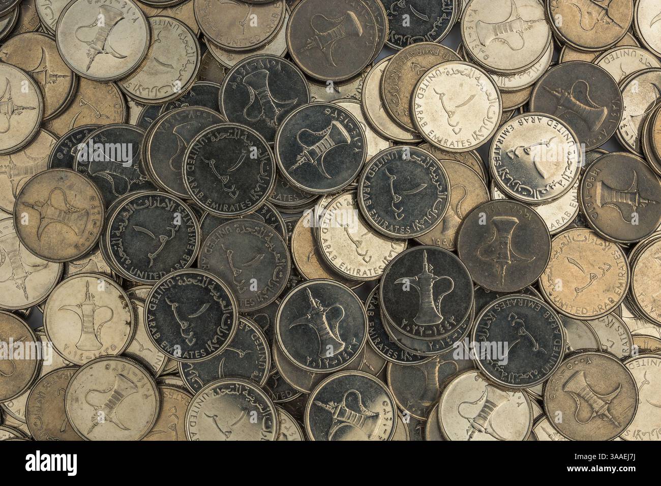 UAE Dirham coins Stock Photo - Alamy