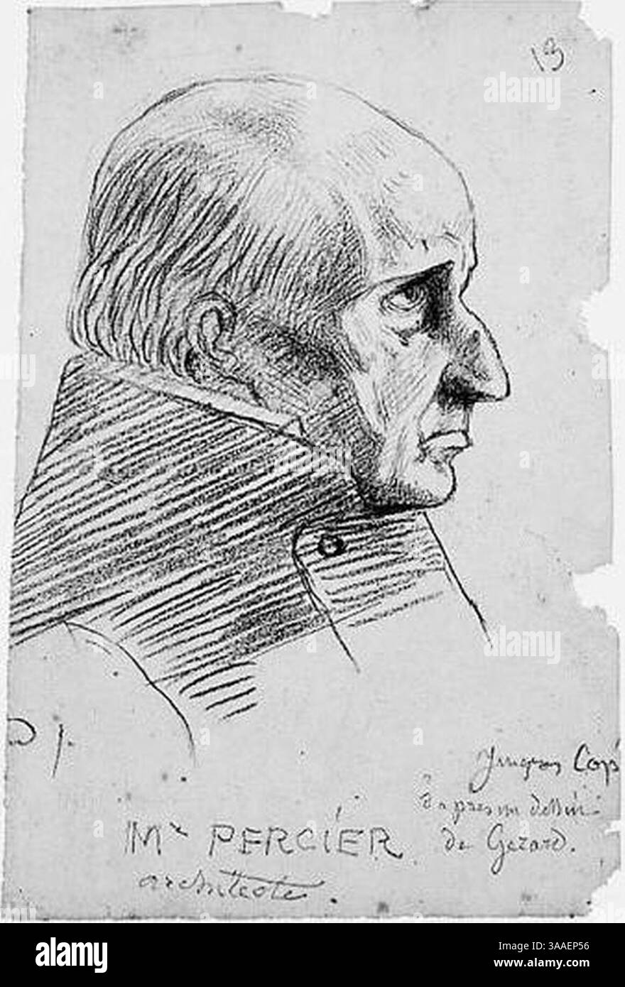 Ingres - MI.867.365, Portrait de l'architecte Percier Stock Photo - Alamy