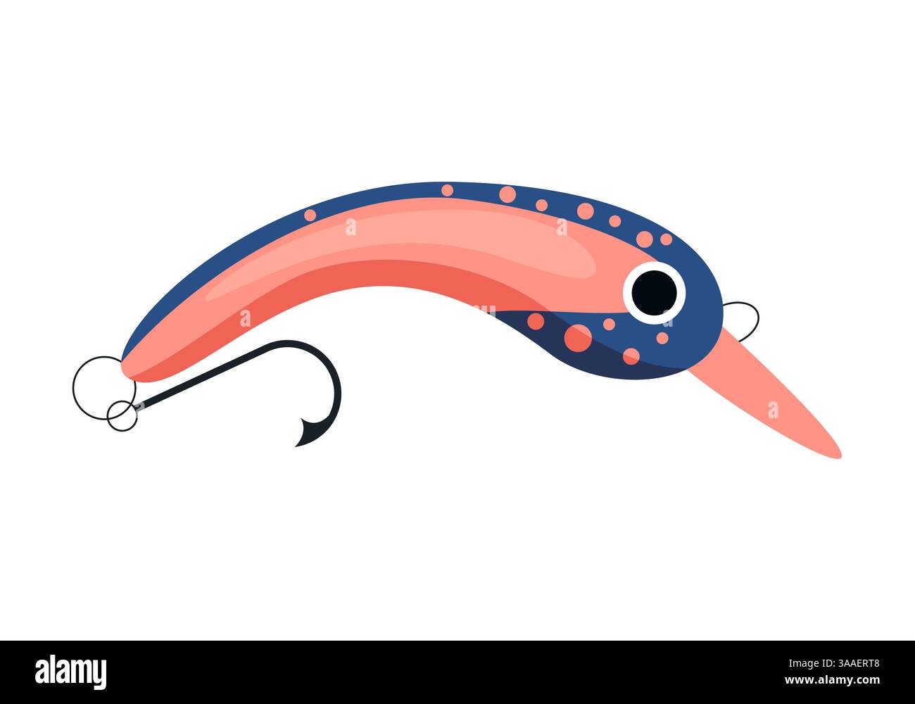 A captivating illustration of a crafted fishing lure designed to ...