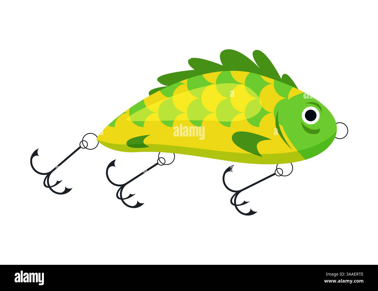 A vibrant and playful cartoonstyle fish lure designed specifically for ...