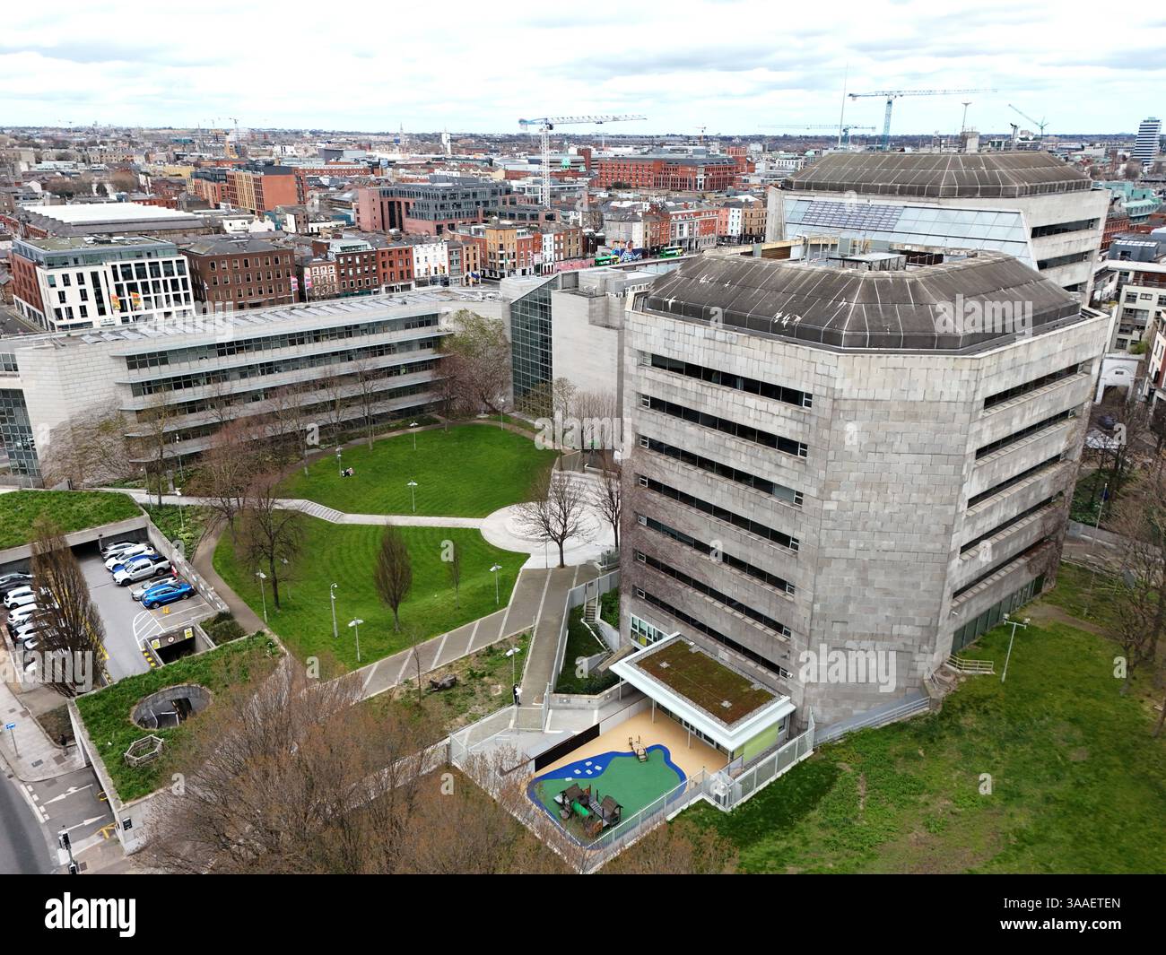 Dublin, Ireland - 26th March 2025 - Aerial image of the Civic Offices ...