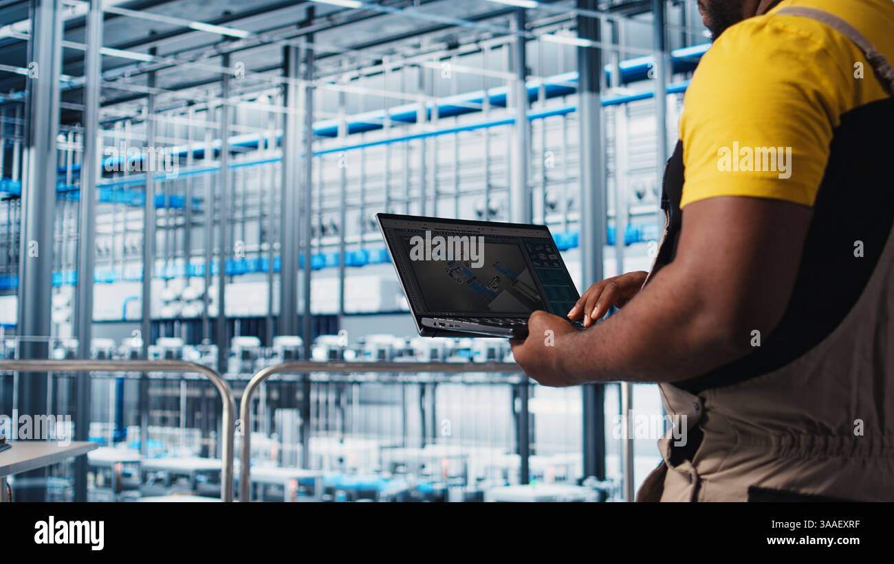 Assembly line on laptop factory hi-res stock photography and images - Alamy